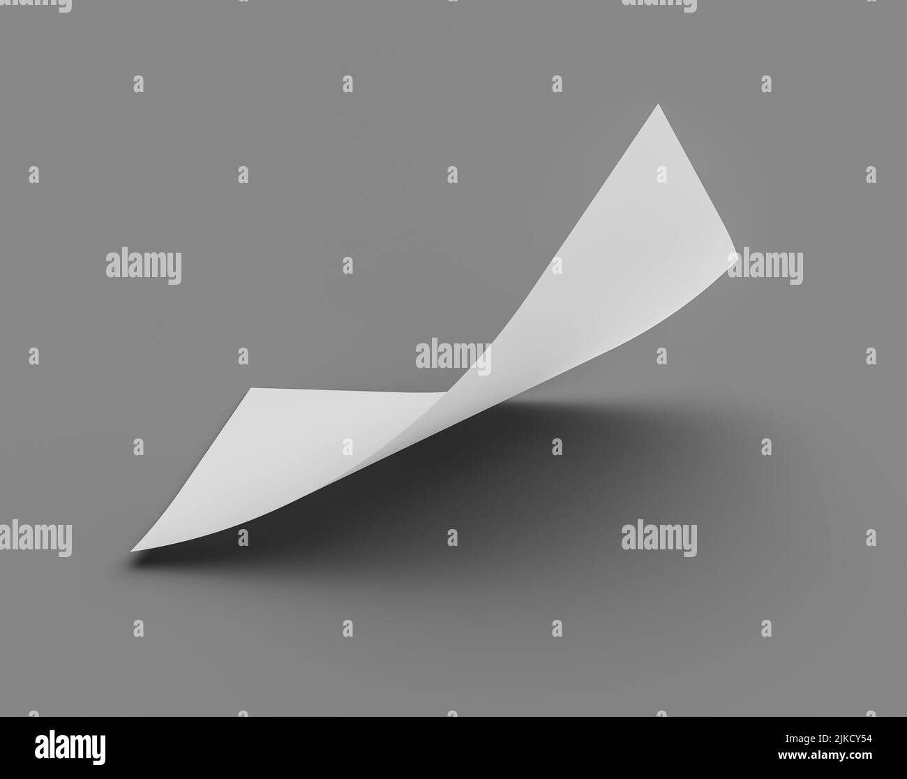 A 3D rendering of an A4 paper isolated on the grey background Stock ...