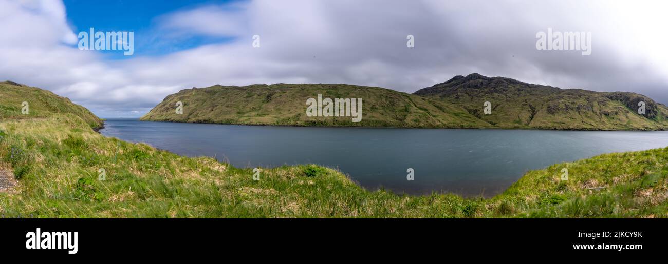 A long exposure ND100 shot of Adak's Finger Bay Stock Photo - Alamy