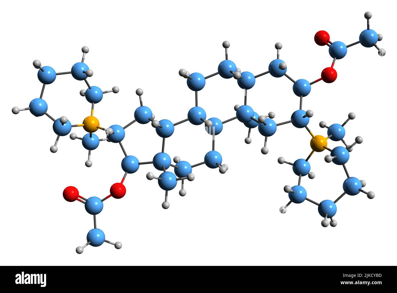 3D image of Pancuronium skeletal formula - molecular chemical structure ...