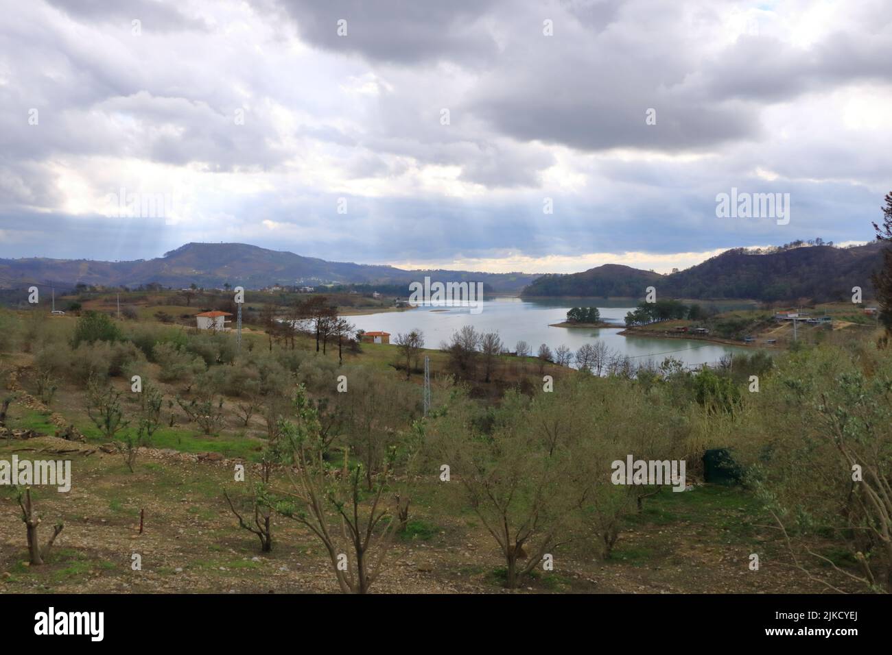 Green lake and Manavgat River in the taurus mountains of Antalya region ...