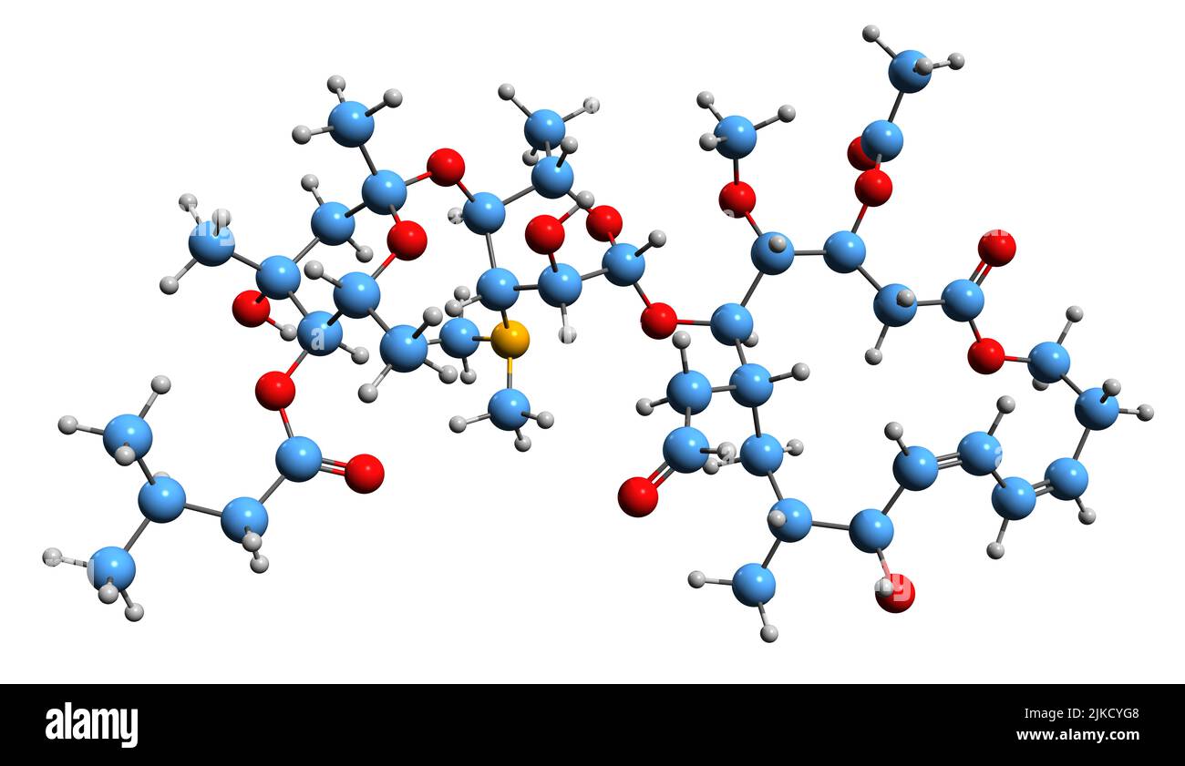 3D image of Josamycin skeletal formula - molecular chemical structure ...