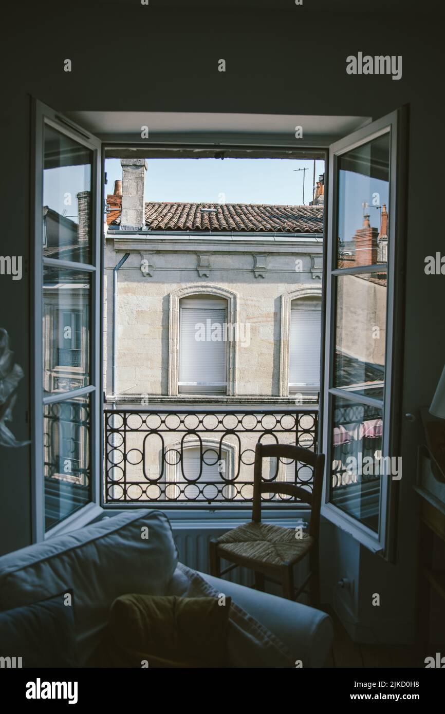 Window view in Bordeaux France Stock Photo - Alamy
