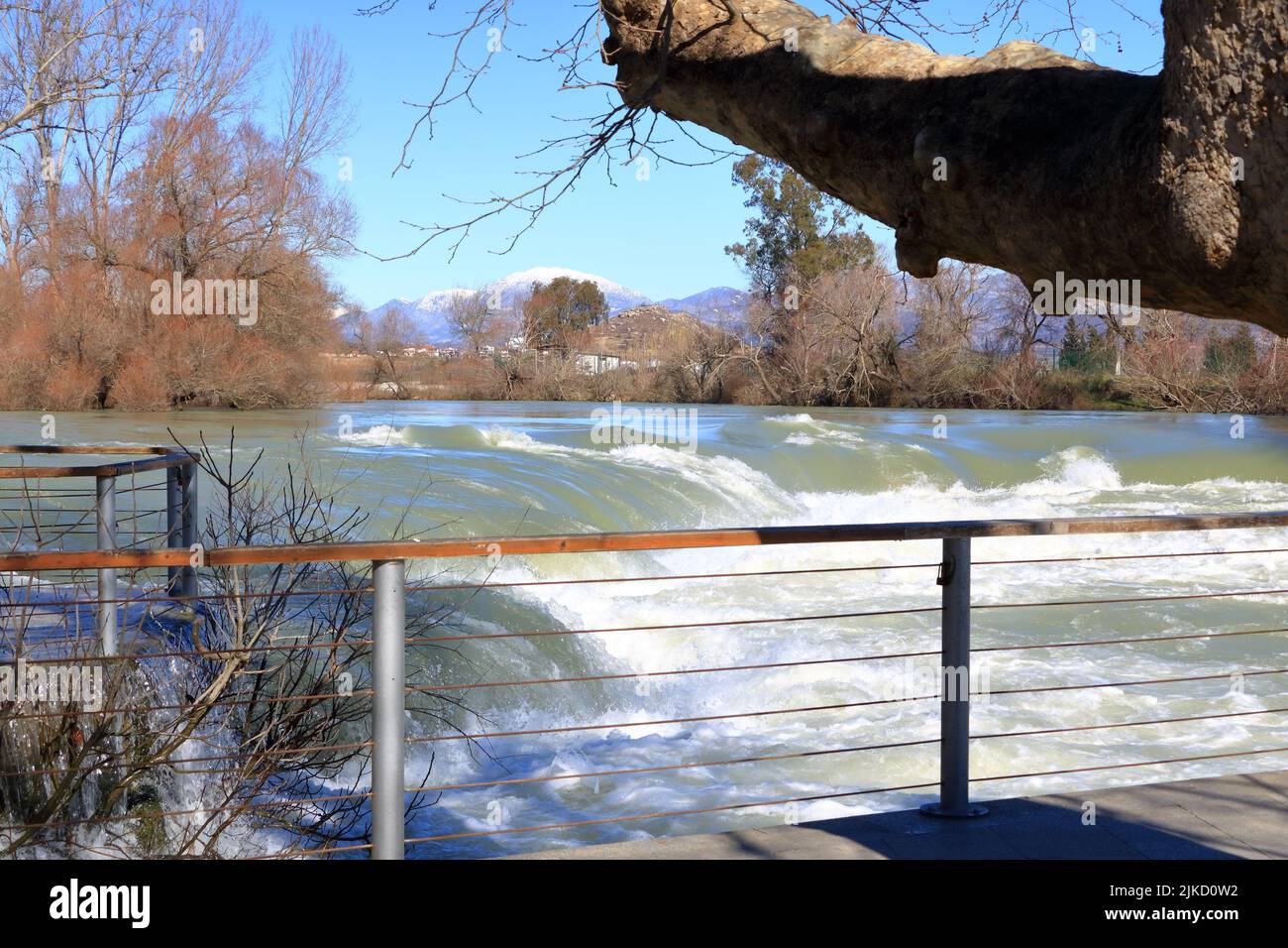 Manavgat Waterfall in Turkey in the winter Stock Photo - Alamy