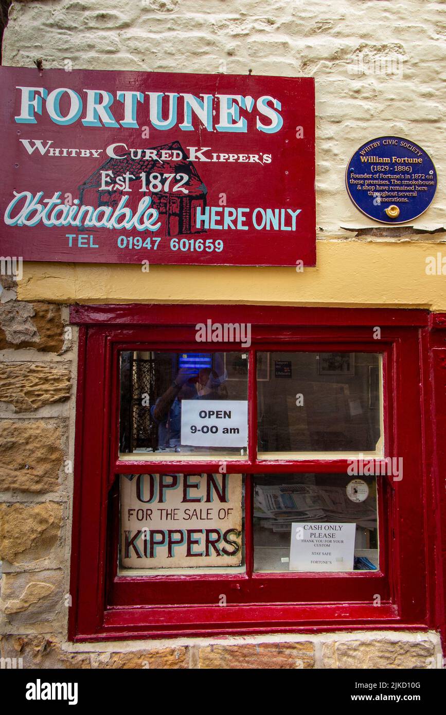 Fortune's cured kippers, a traditional shop and small industrial ...