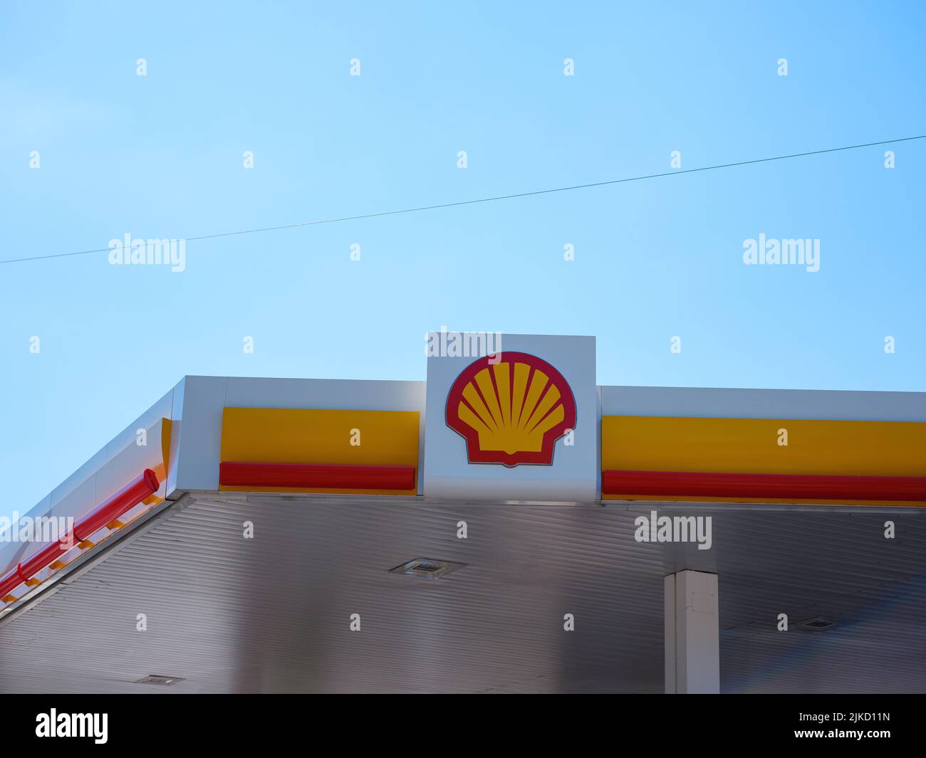 Basel, Switzerland - July 8 2022: Royal Dutch Shell Plc or Shell is an ...