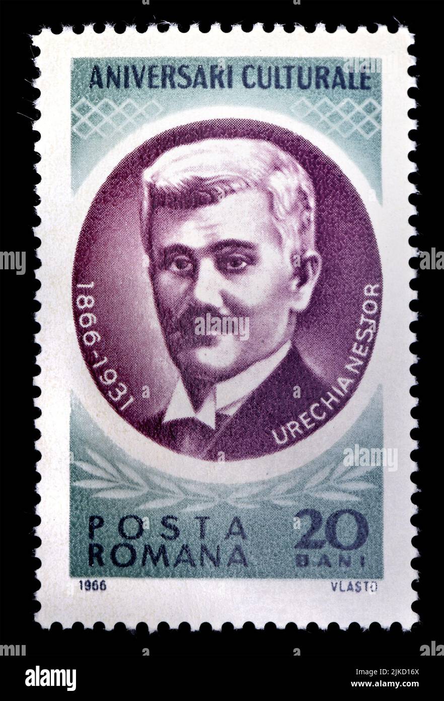 Romanian postage stamp (1966) : Nestor Urechia (1866-1931), Romanian ...
