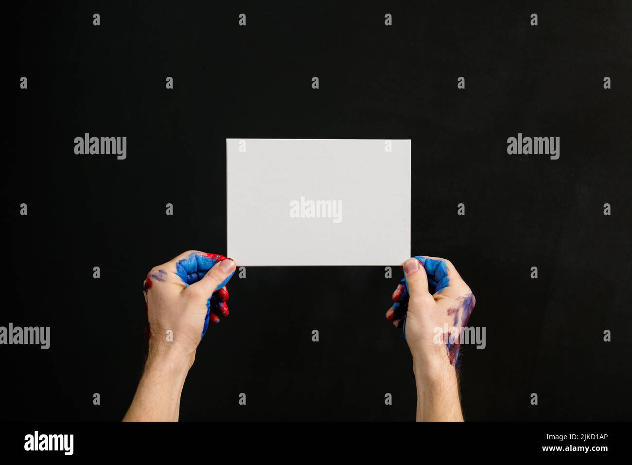 art hobby creativity paint course hand empty paper Stock Photo - Alamy