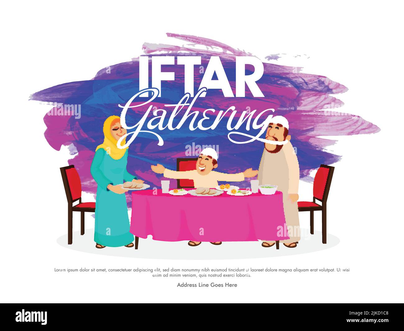 Muslim community gathering Stock Vector Images - Alamy