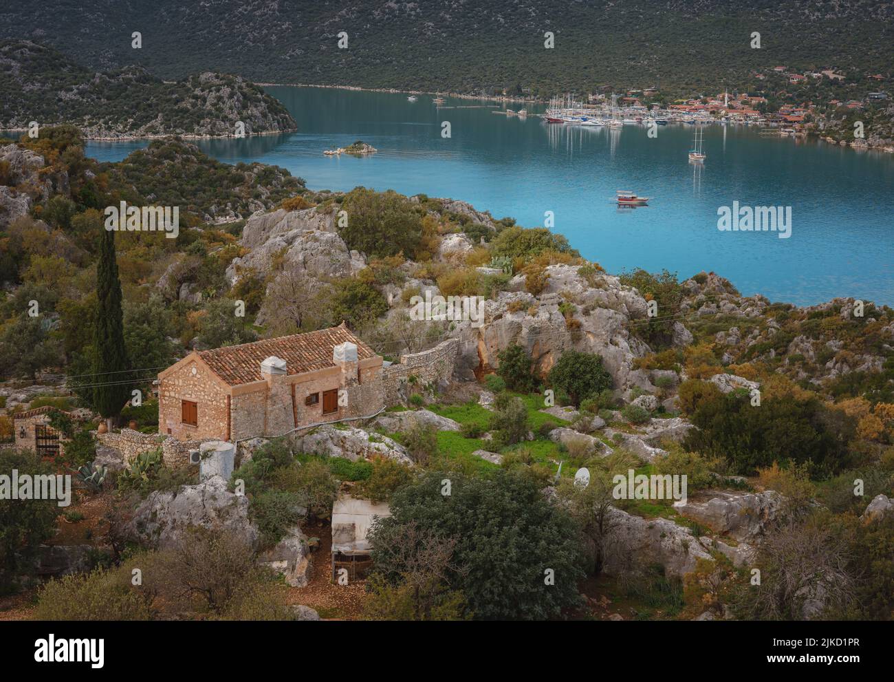 Travel and tourist attractions at Kekova island, Turkey. beautiful view ...