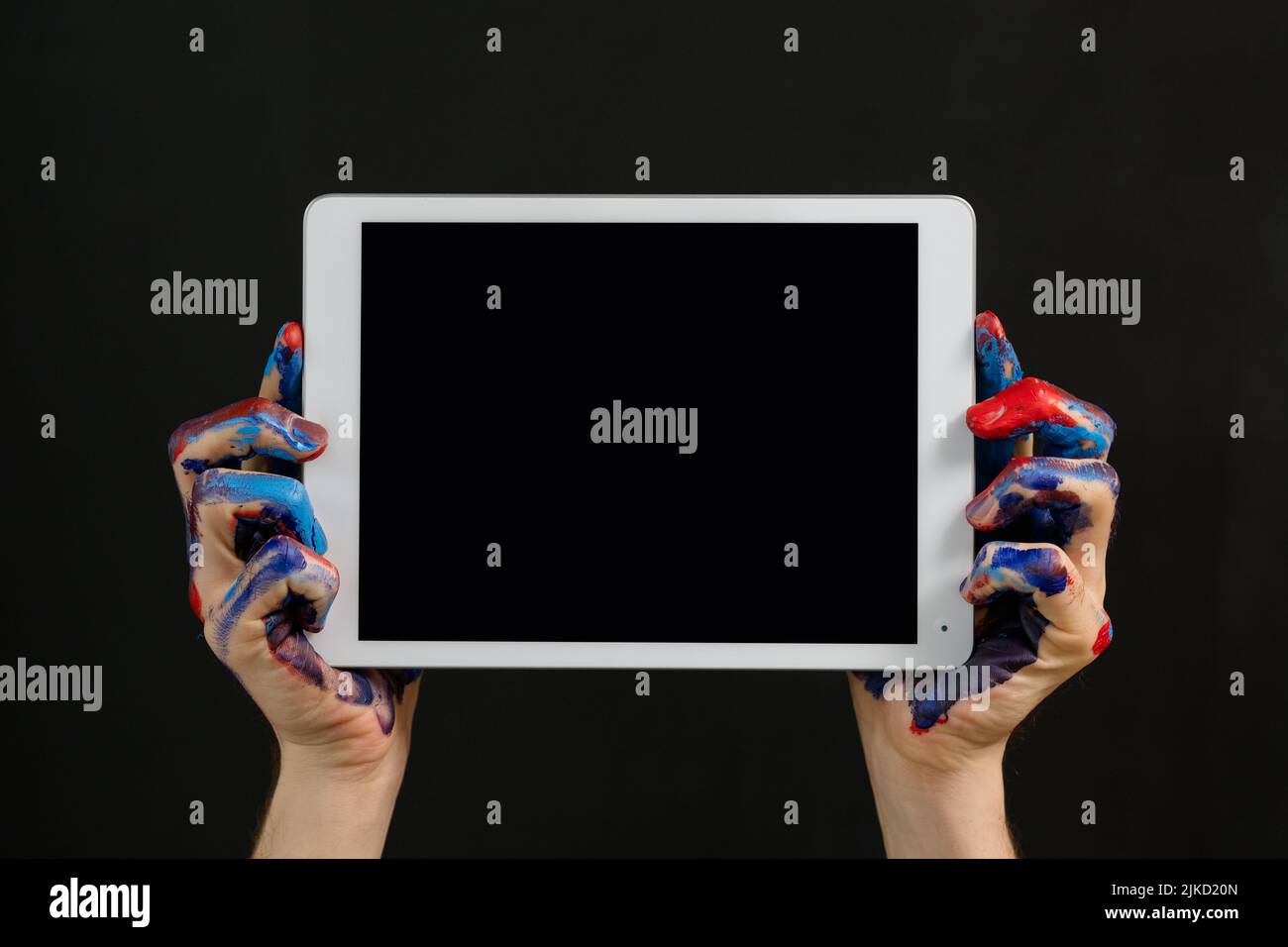 digital art technology artist paint tools tablet Stock Photo - Alamy