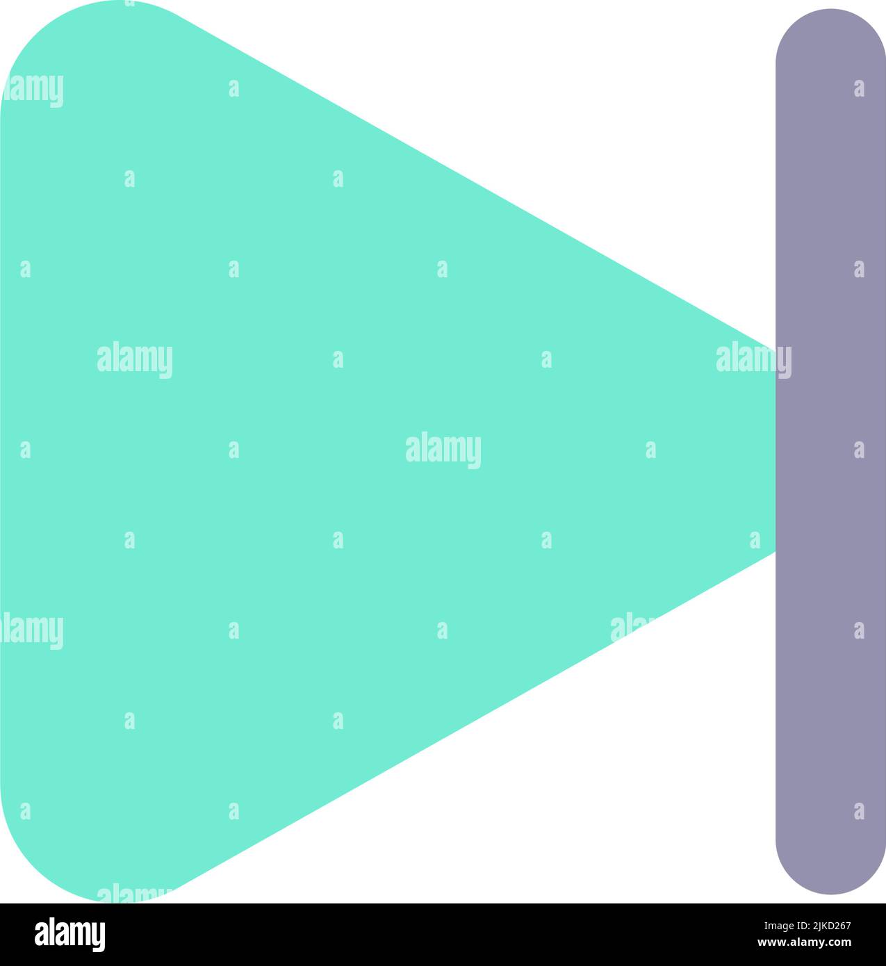 Skip next button flat color ui icon Stock Vector Image & Art - Alamy