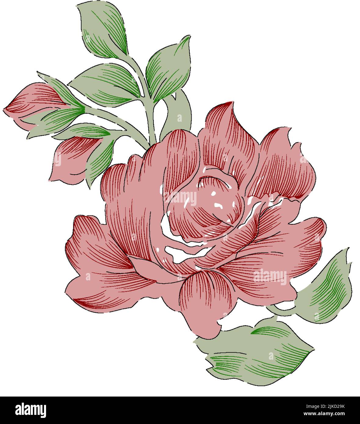 flower bunch textile print work Stock Photo - Alamy