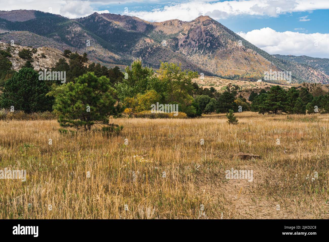 A rural field near the Rockies from Ute Valley, Colorado Springs Stock ...