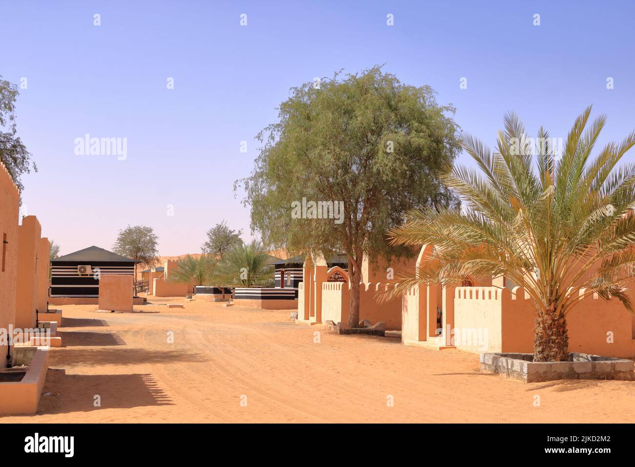 Bedouin style camping beside a huge sand dune at the Wahiba Sands ...