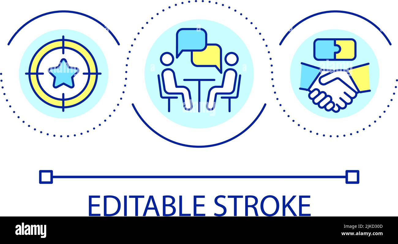 Successful negotiation loop concept icon Stock Vector Image & Art - Alamy