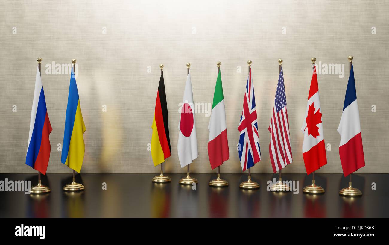 The flags of the g8 countries hi-res stock photography and images - Alamy