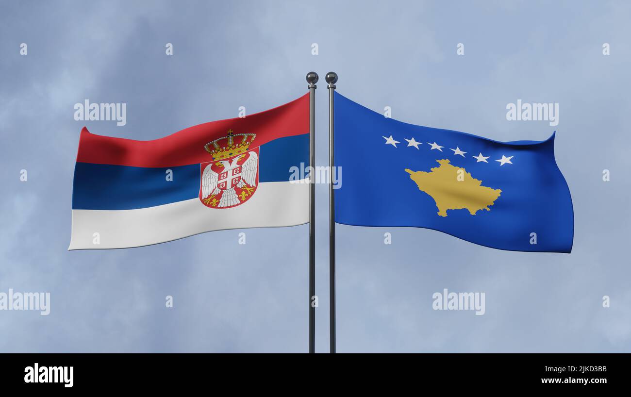 Serbia Vs Kosovo Flags Of Serbia And Kosovo Serbia Kosovo In World