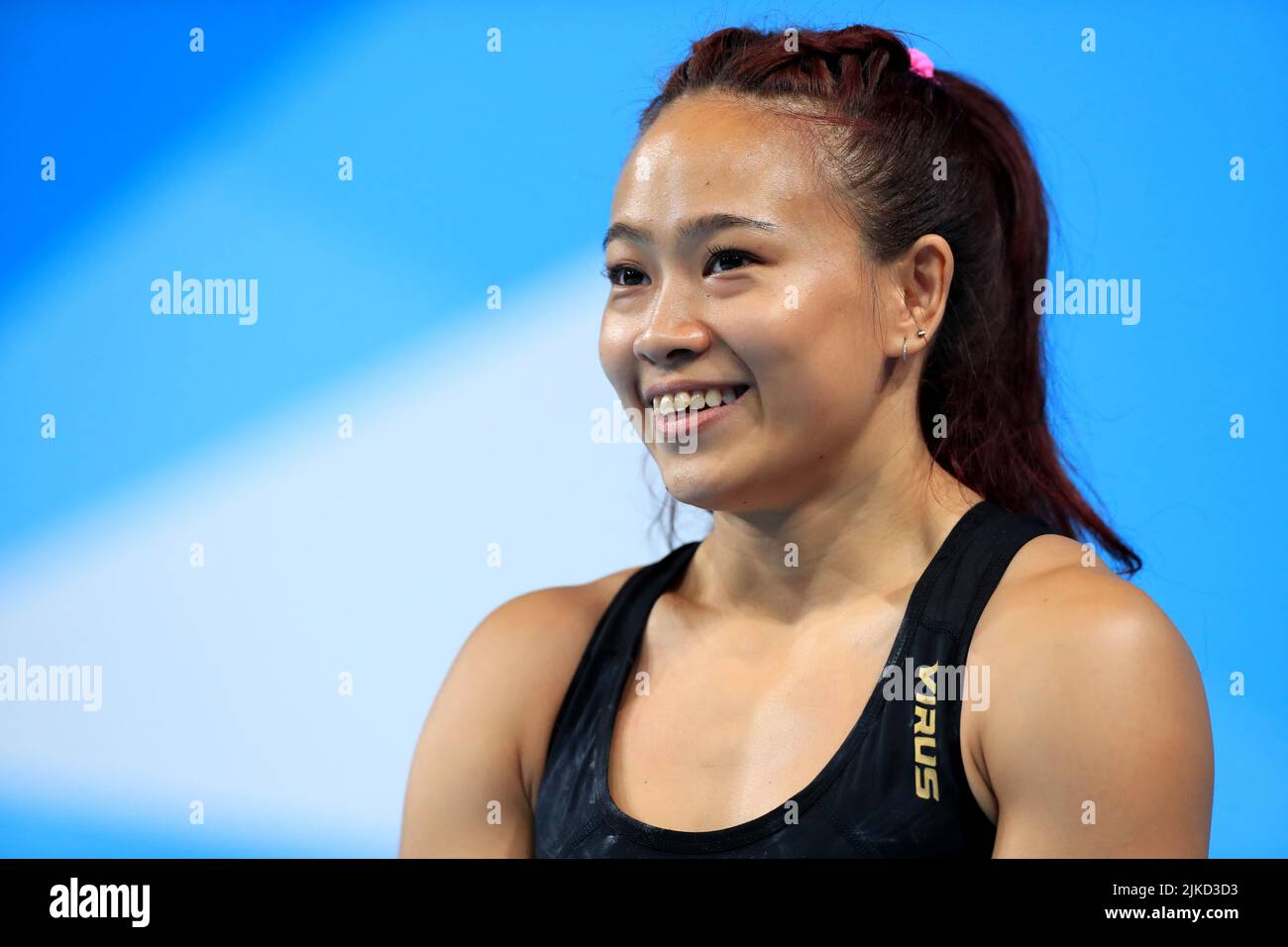 Singapore’s Nicole Lin Li Heng during the Women’s 64kg Weightlifting ...