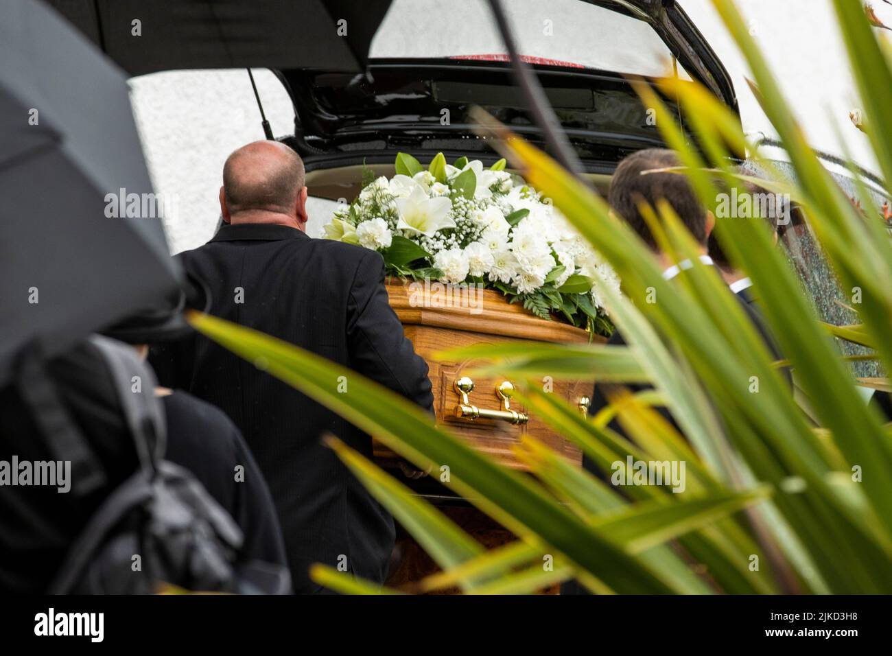 The coffin of former Northern Ireland first minister and UUP leader ...