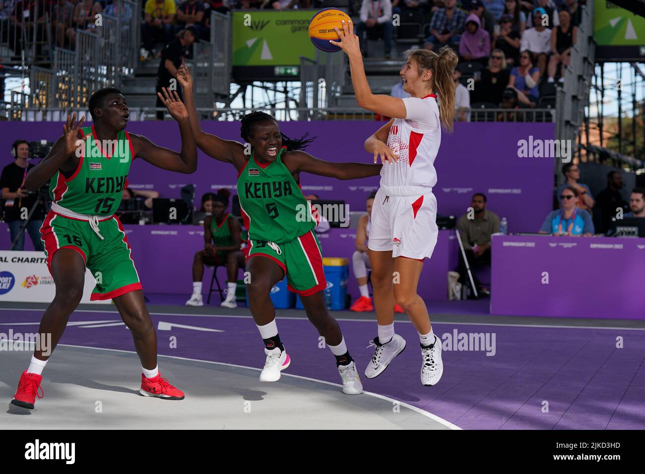 England's Hannah Jump plays a pass during England vs Kenya in the women ...