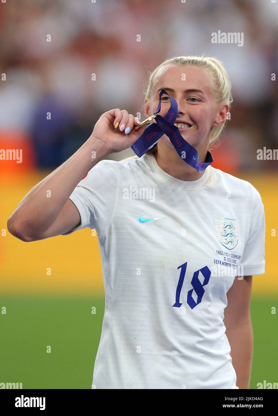 London, England, 31st July 2022. Chloe Kelly of England poses with her ...