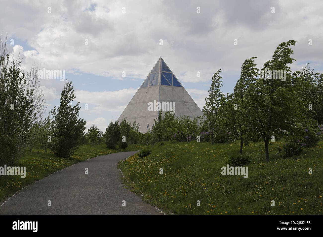 Pyramid of the Palace of Peace and Reconciliation in Nur-Sultan (Astana ...