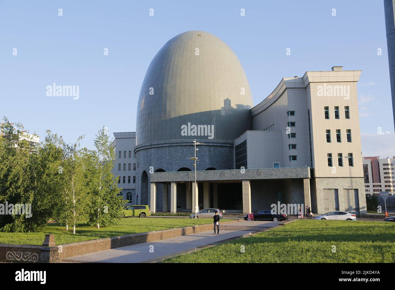 The egg-shaped building of Kazakhstan's National Archive and Library in ...