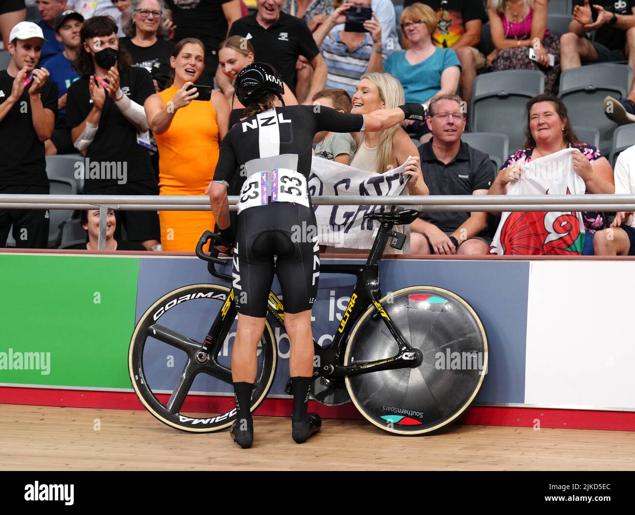 New Zealand's Aaron Gate celebrates with wife Kirstie and son Axel ...
