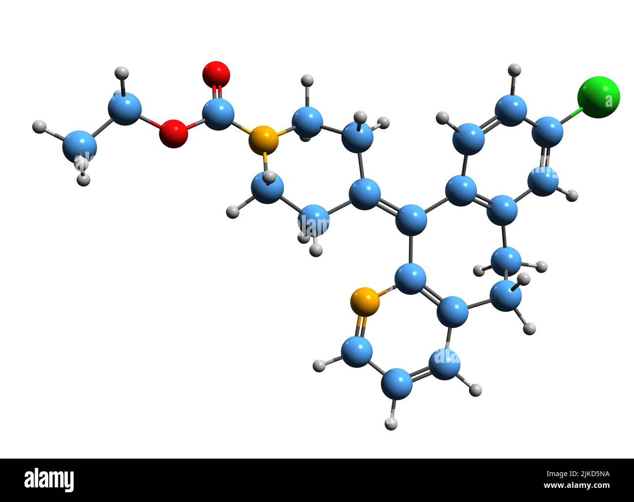 3D image of Loratadine skeletal formula - molecular chemical structure ...