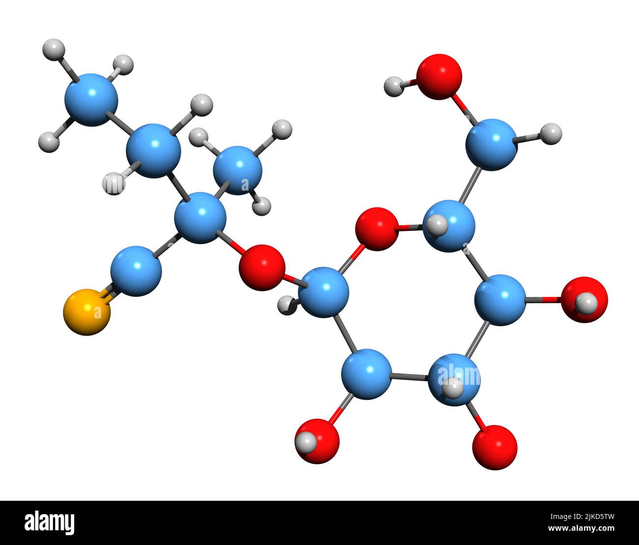 3D image of Lotaustralin skeletal formula - molecular chemical ...