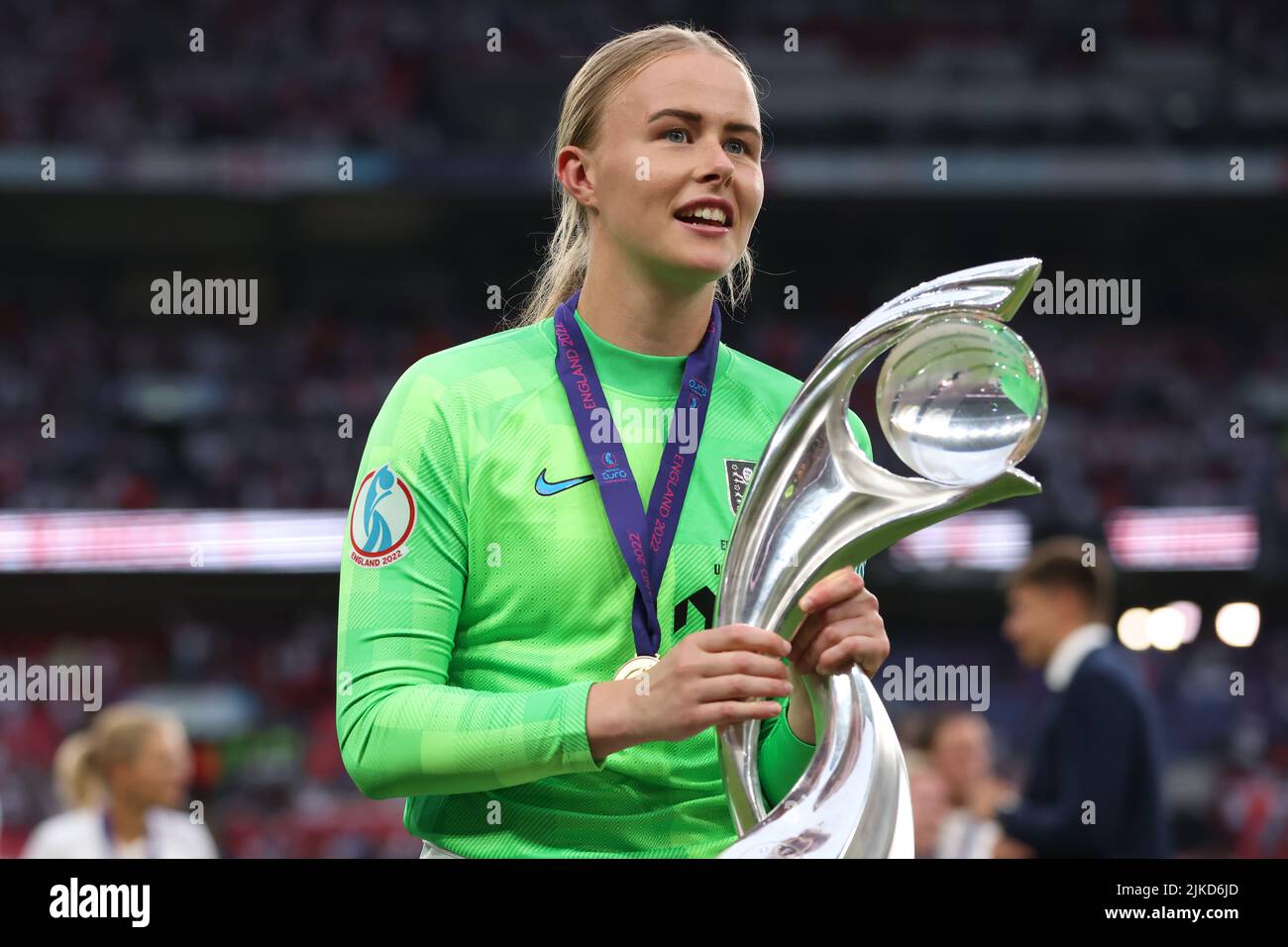 London, England, 31st July 2022. Hannah Hampton of England celebrates ...