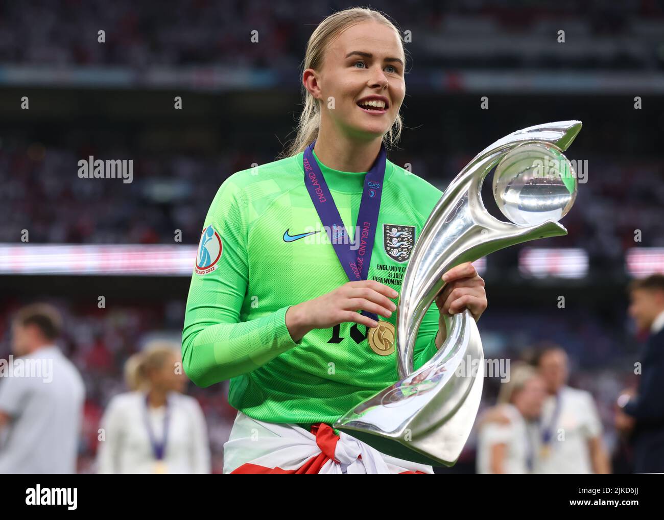 London, England, 31st July 2022. Hannah Hampton of England celebrates ...