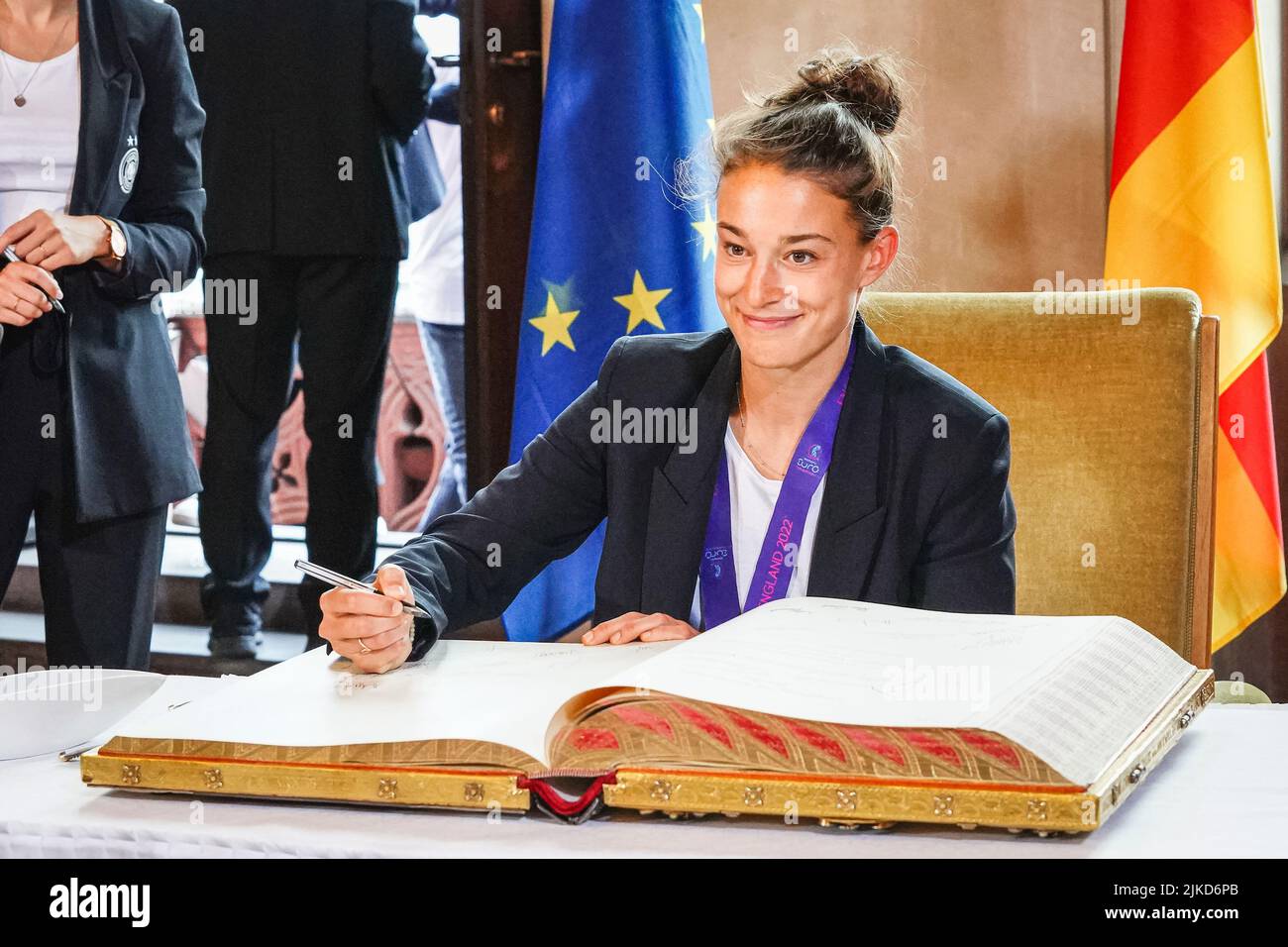 August 1, 2022, Frankfurt, Hesse, Germany: Reception of the german ...