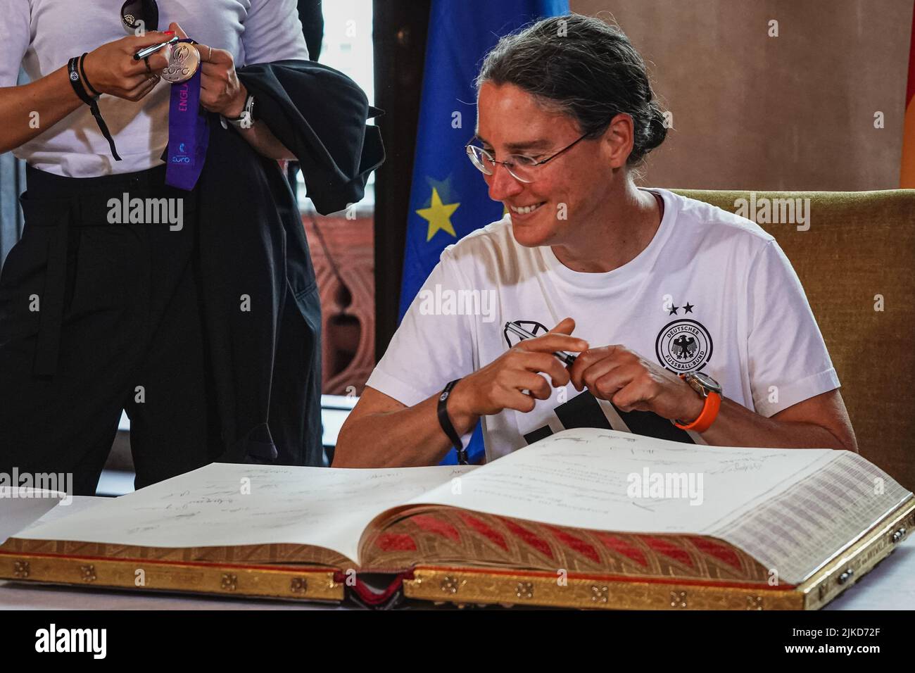 August 1, 2022, Frankfurt, Hesse, Germany: Reception of the german ...