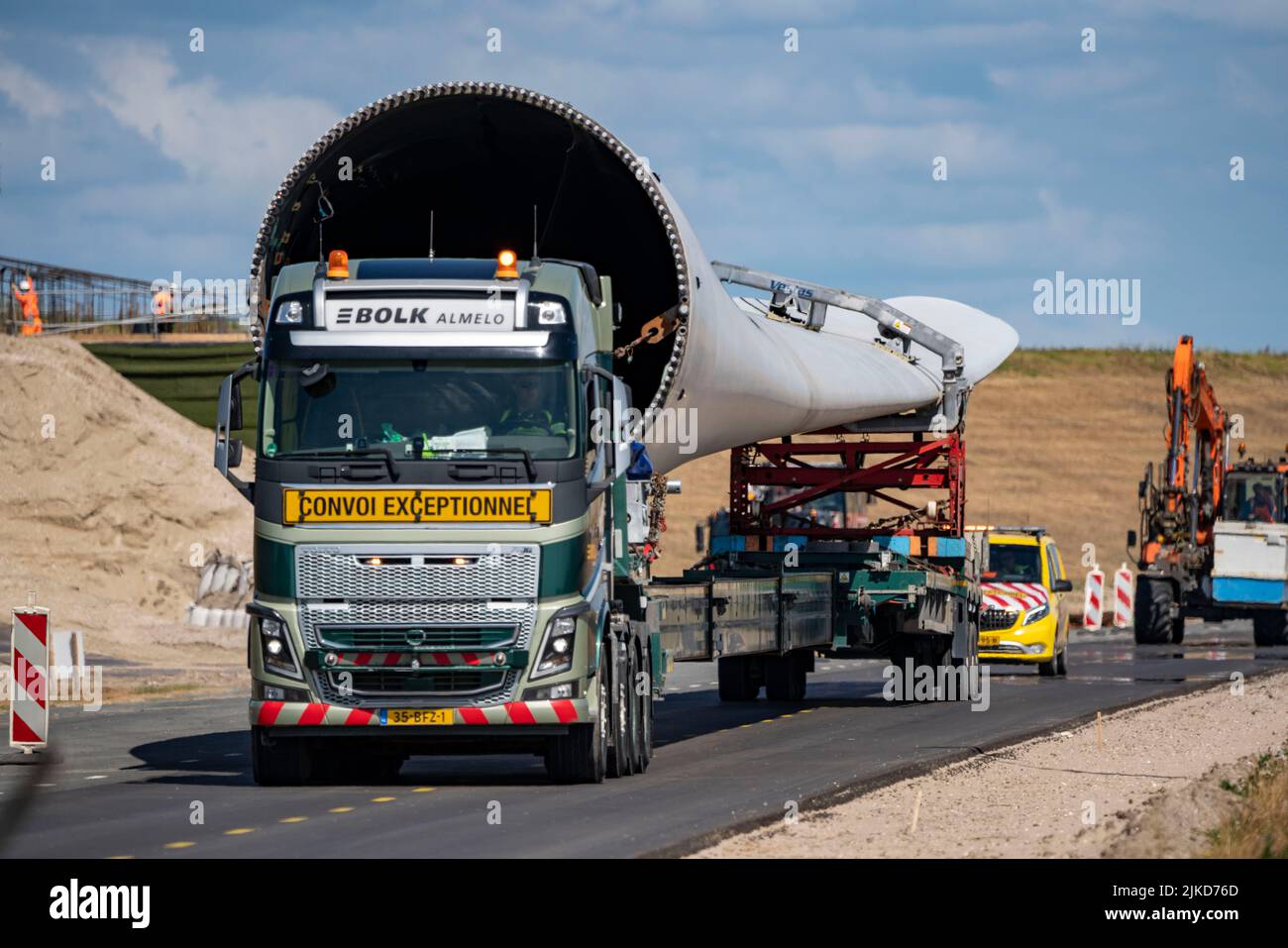 Wind farm under construction, on Maasvlakte 2, new part of the port of ...