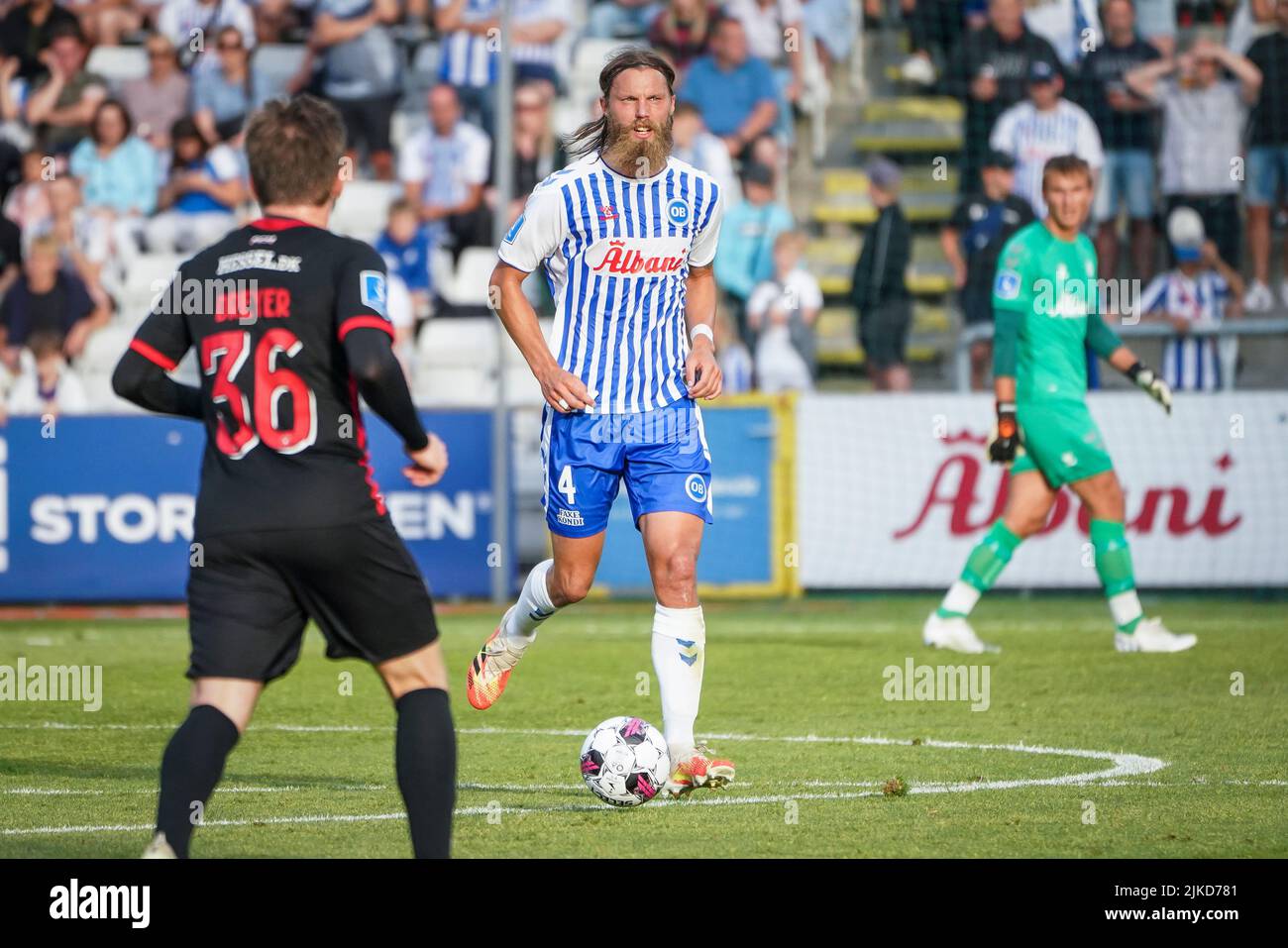 Odense, Denmark. 29th, July 2022. Bjorn Paulsen (4) of OB seen during ...