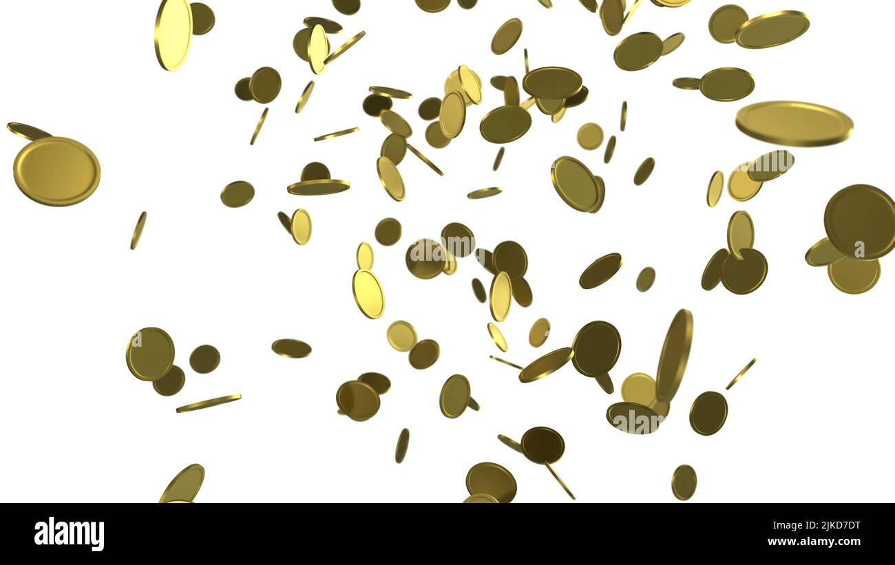 Gold money falling hi-res stock photography and images - Alamy