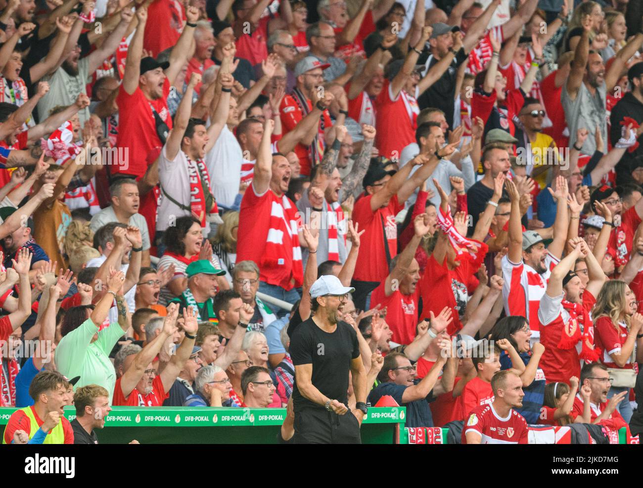 Cottbus, Germany. 01st Aug, 2022. Soccer: DFB Cup, FC Energie Cottbus ...