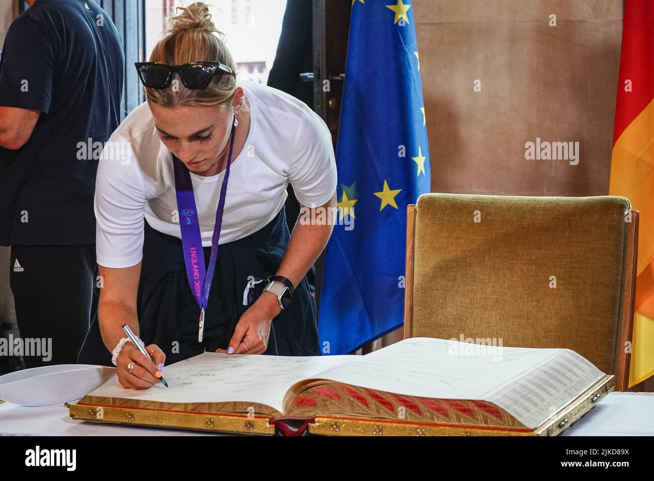 August 1, 2022, Frankfurt, Hesse, Germany: Reception of the german ...