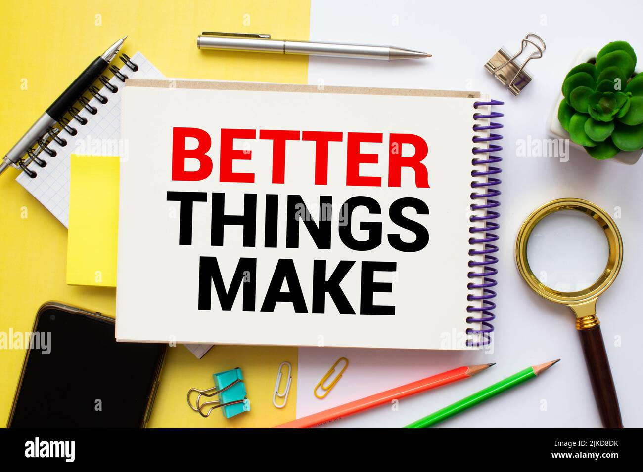 Word writing text Make Things Better. Business concept for Do something ...