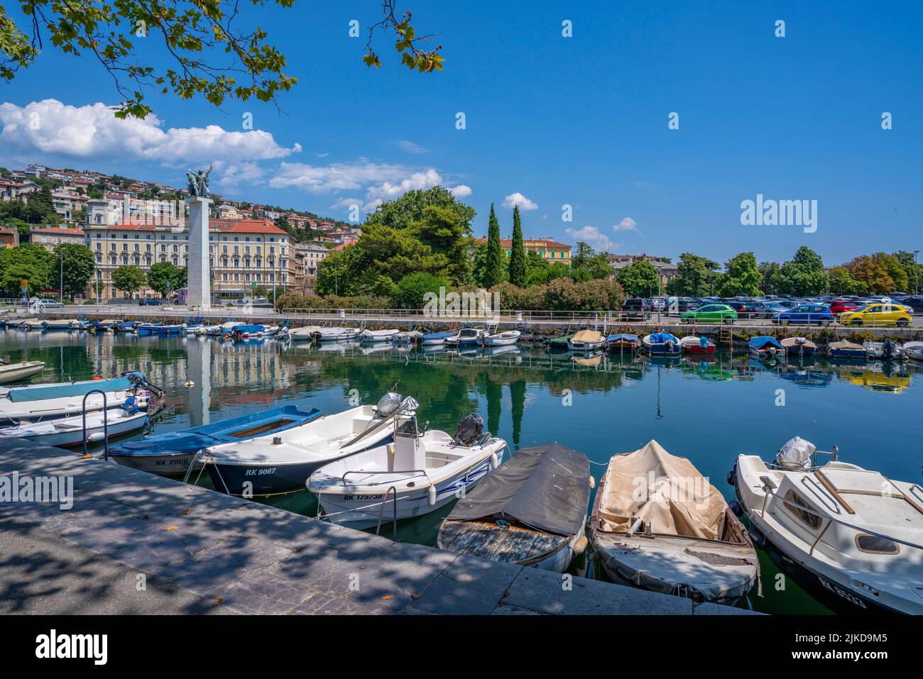 View of Mrtvi Canal and Monument of Liberation in old town centre ...