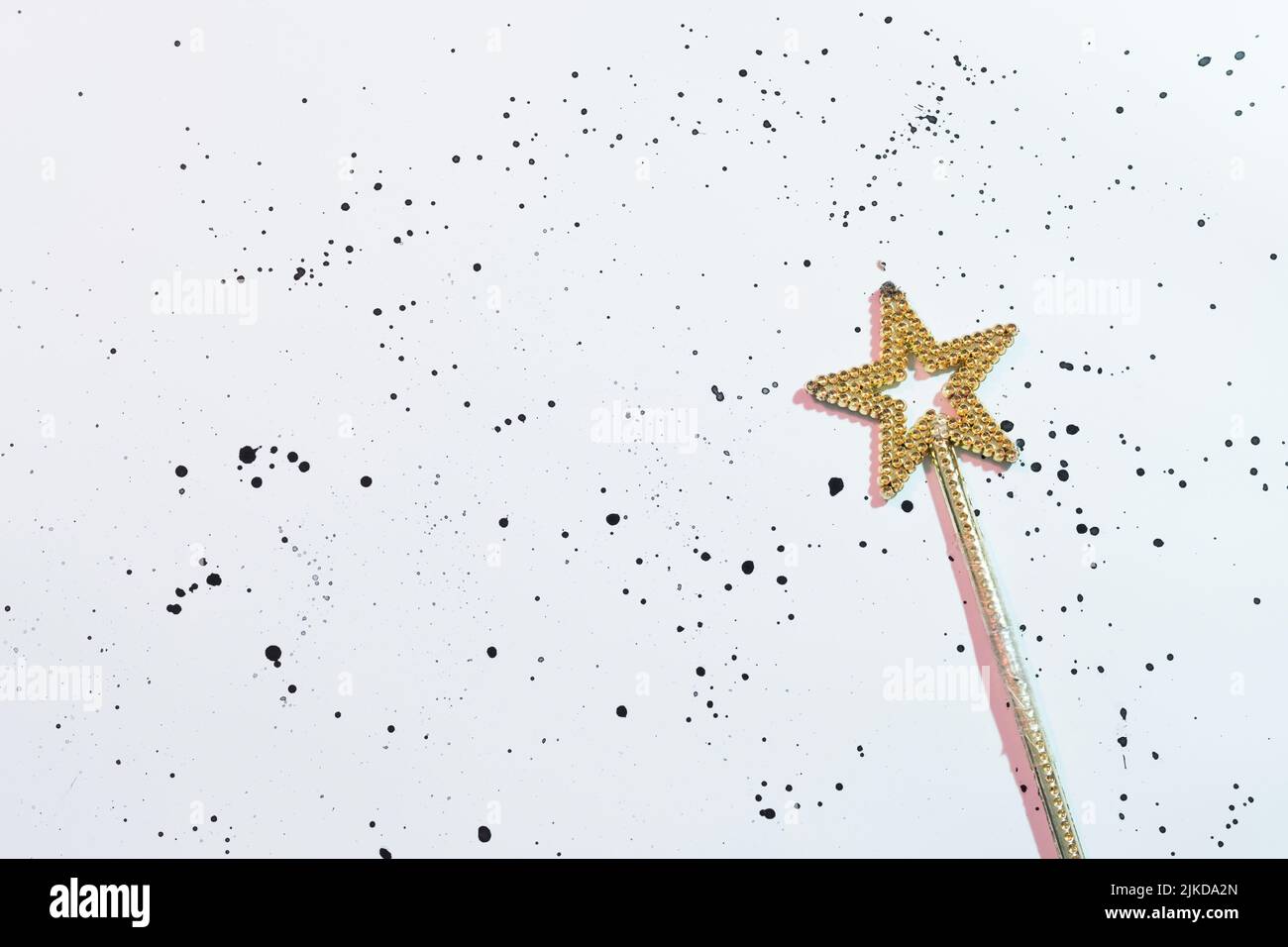 wish grant star magic wand white background Stock Photo - Alamy