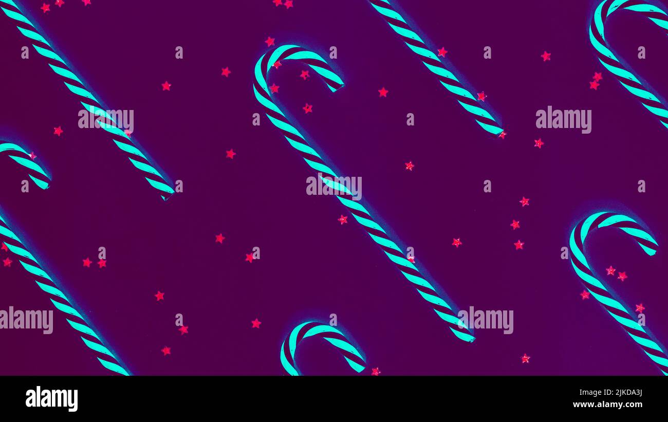 new year celebration candy cane purple pattern Stock Photo - Alamy