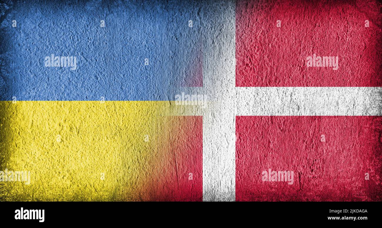 Ukraine and danish flag hi-res stock photography and images - Alamy