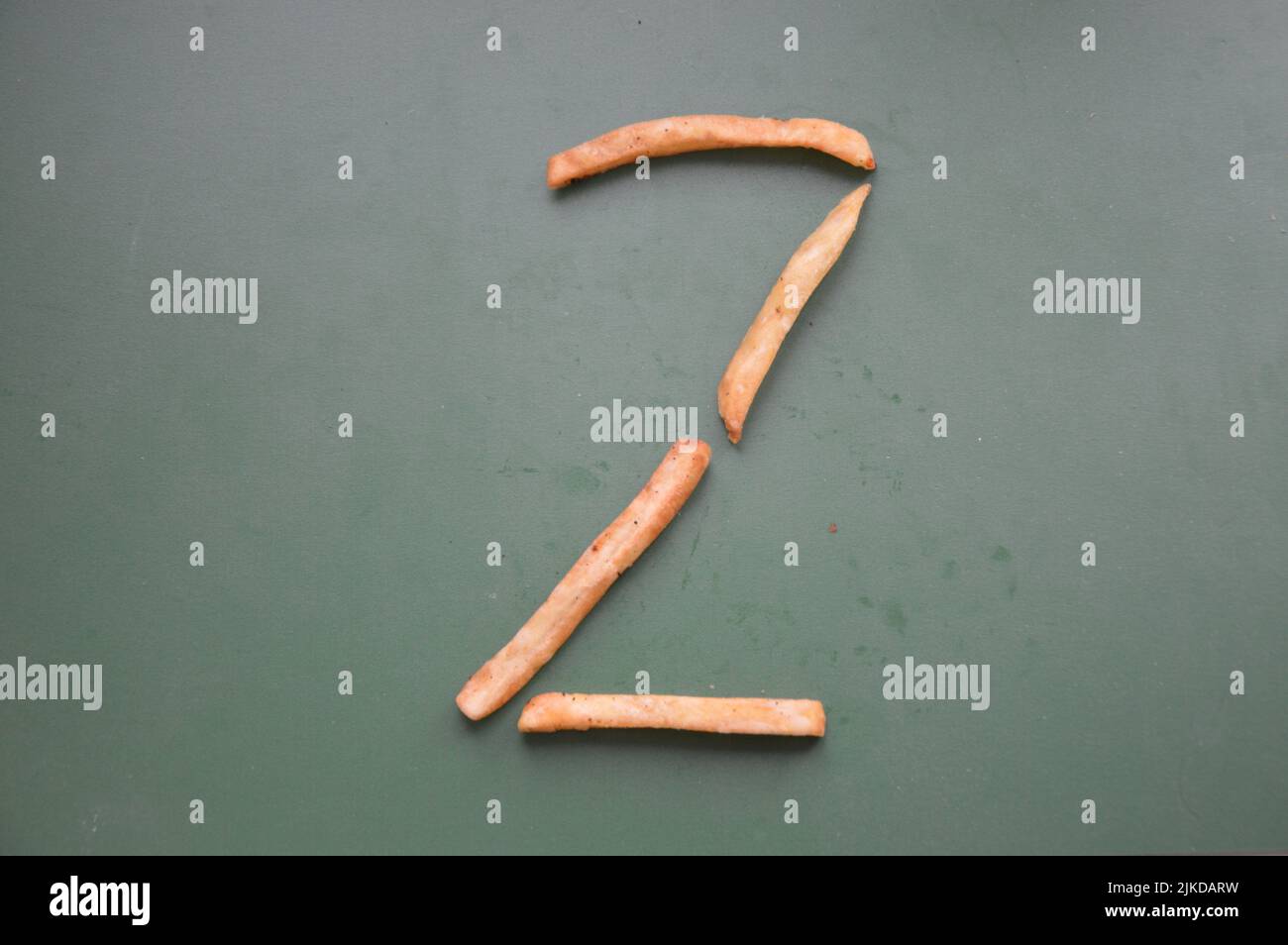 Letters of the english alphabet laid out from french the fries Stock ...