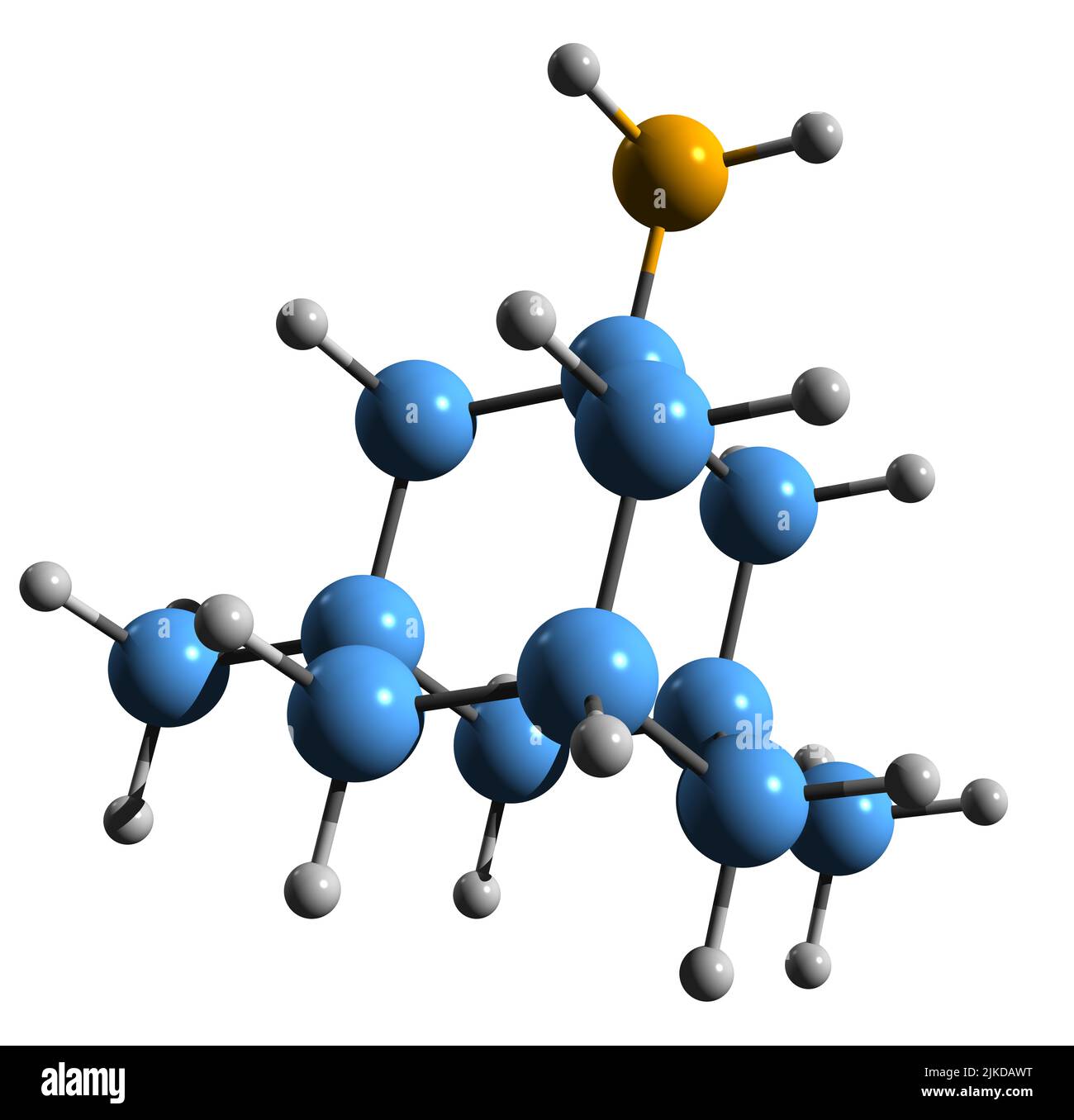 3D image of Memantine skeletal formula - molecular chemical structure ...