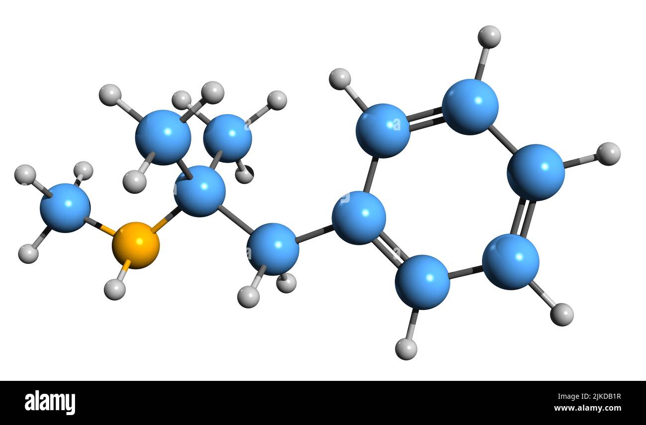 3D image of Mephentermine skeletal formula - molecular chemical ...