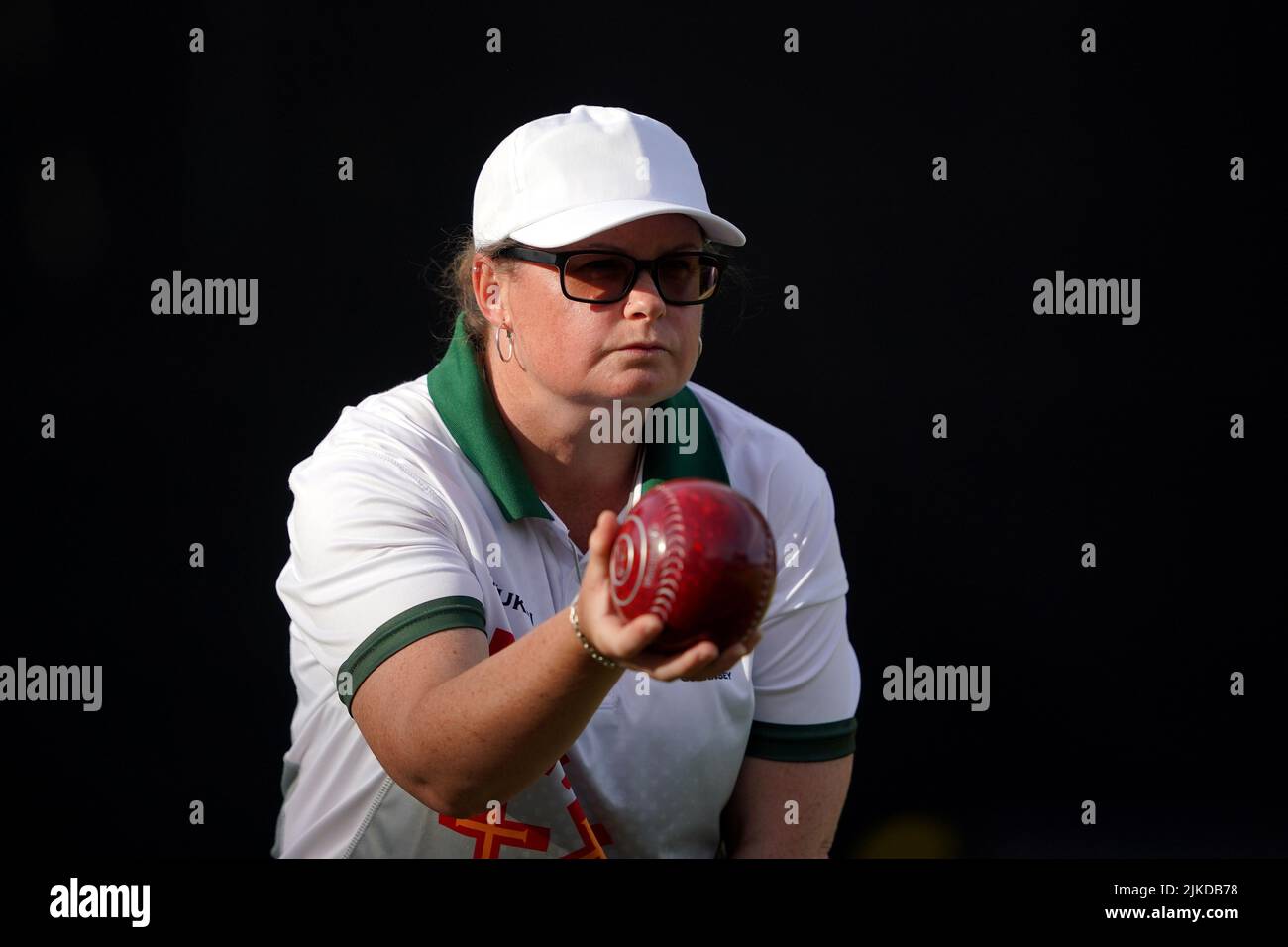 Guernsey's Lucy Beere in action during the Women's Singles - Gold Medal ...