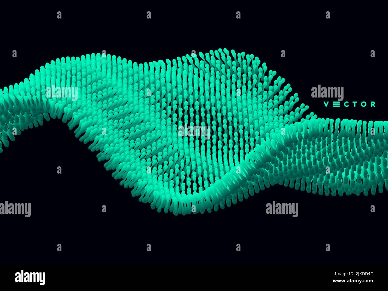 Molecular Wave Abstract Background With Dynamic Particles Layer Of