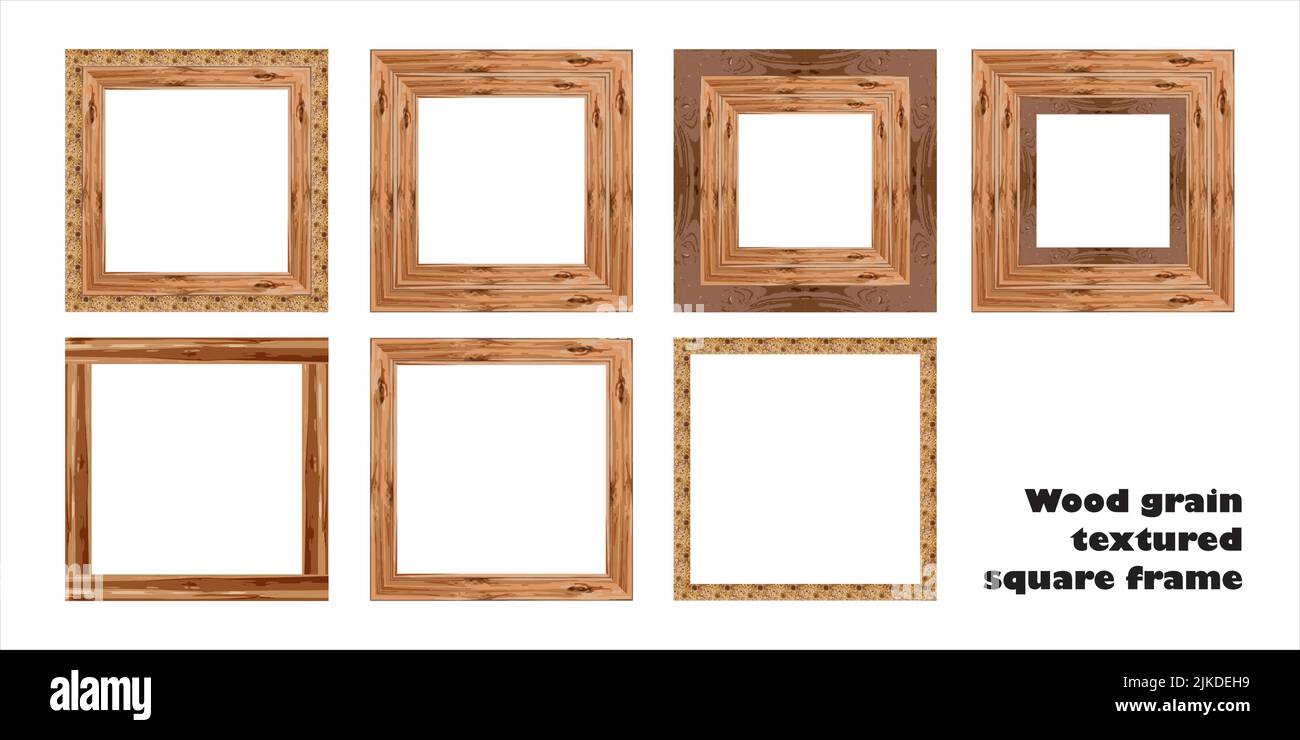 Minimalist wooden frame. 1x1 ratio Stock Vector Image & Art - Alamy